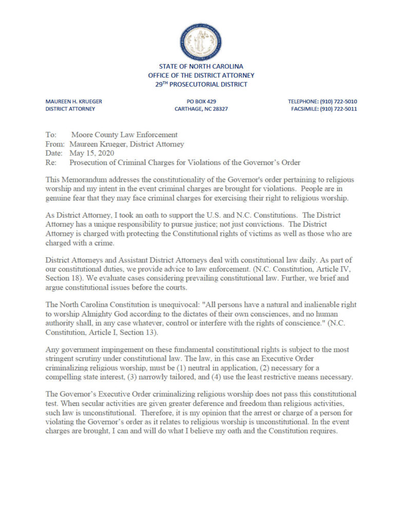 DA-Letter - Sandhills Sentinel