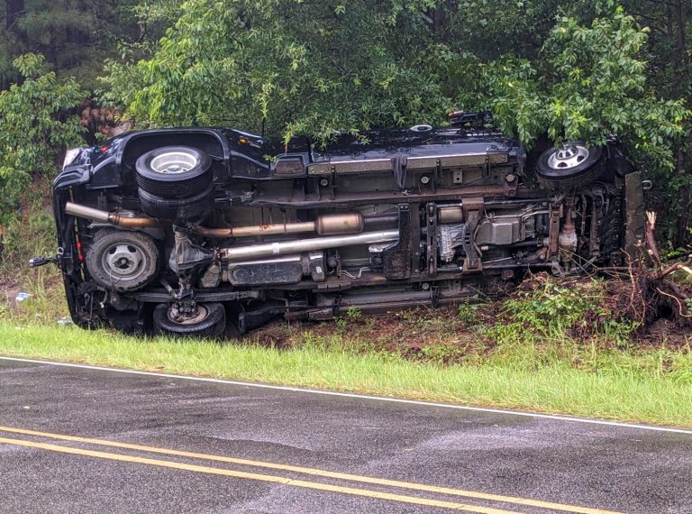 Dually truck crashes in storm - Sandhills Sentinel