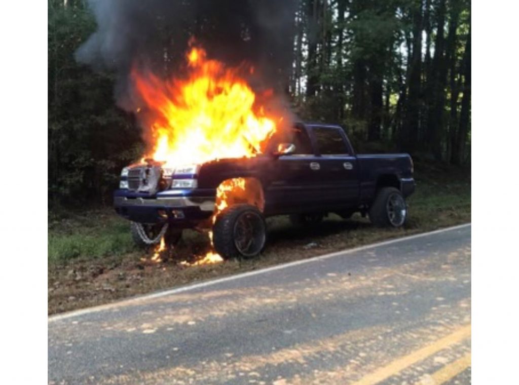 Pickup truck catches fire on Friday - Sandhills Sentinel