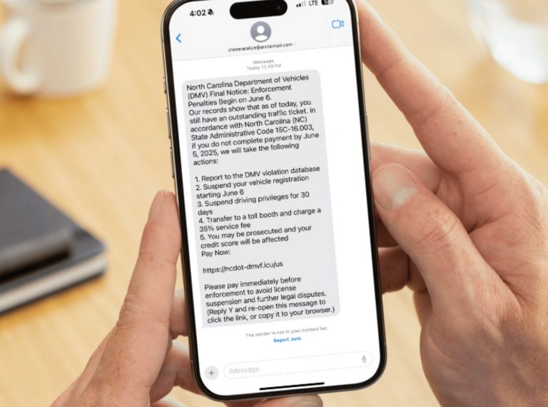 NCDMV warns of fraudulent text scams - Sandhills Sentinel