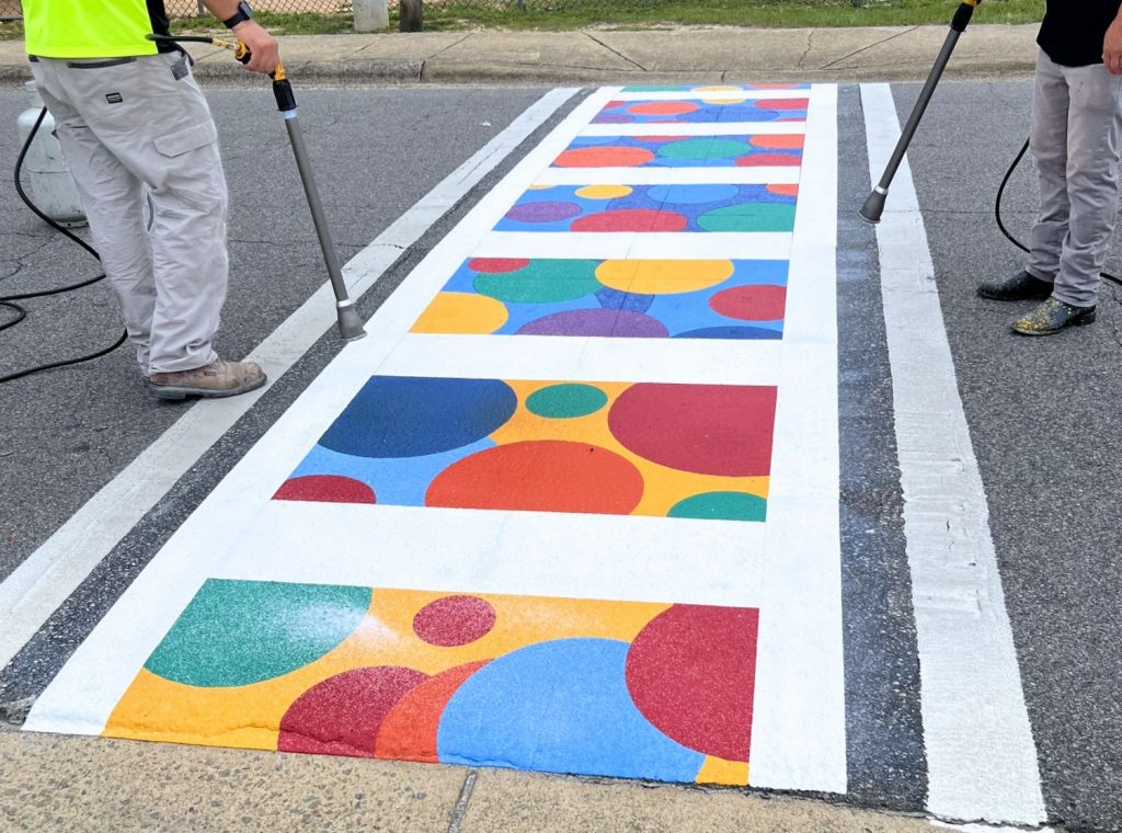 Southern Pines installs artistic crosswalk in Memorial Park - Sandhills ...