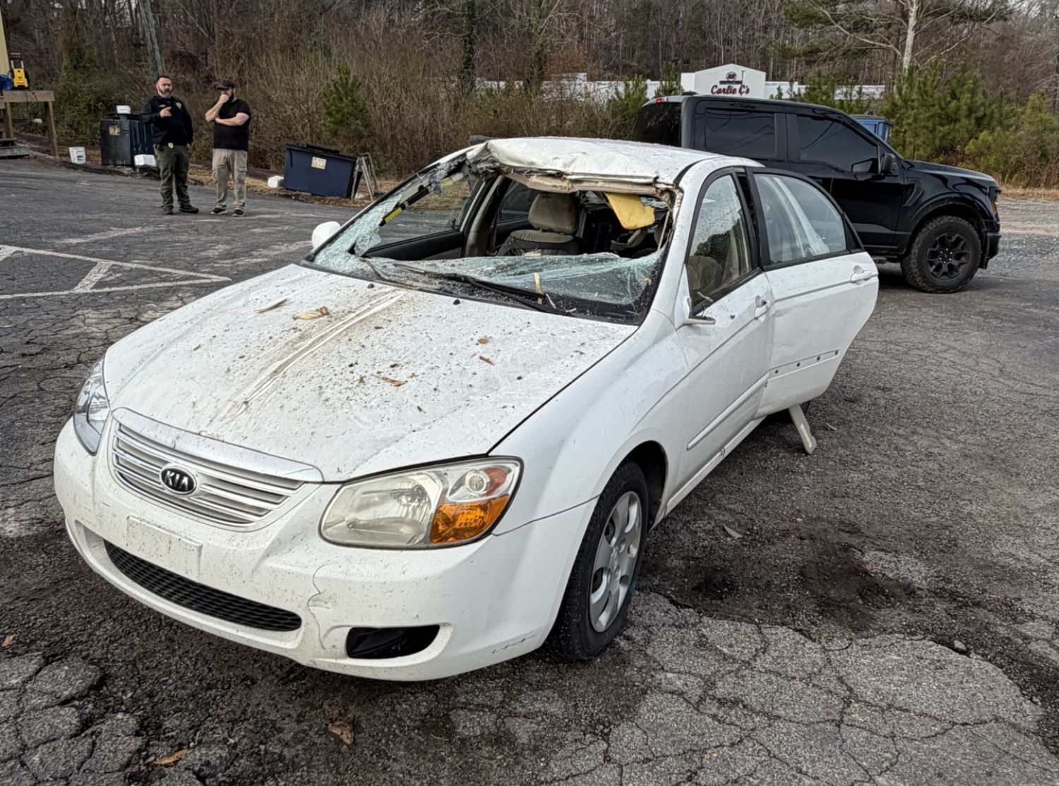 accident robbins car strikes log truck M.H. SHS - Sandhills Sentinel