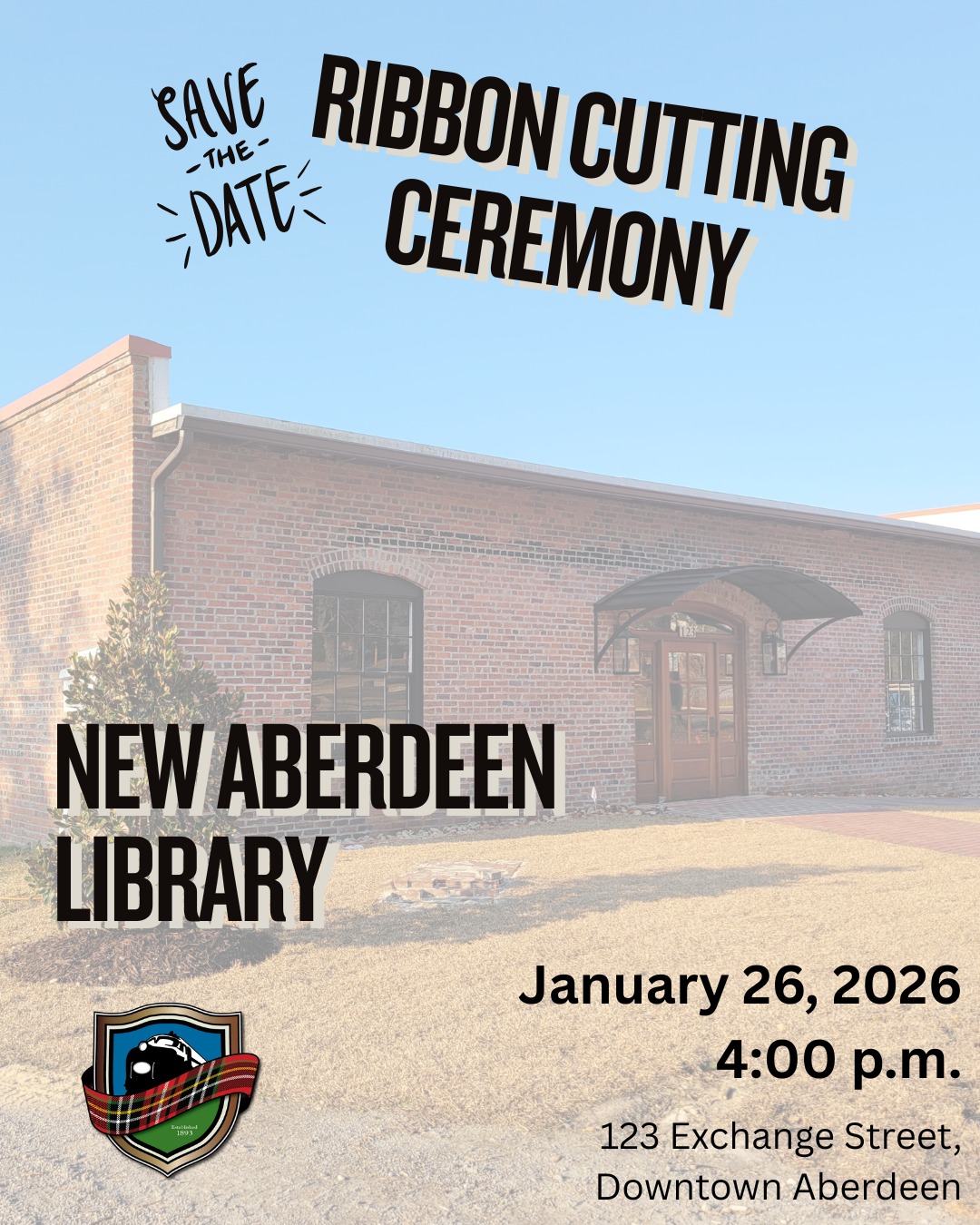 aberdeen library ribbon cutting flyer CP SHS - Sandhills Sentinel